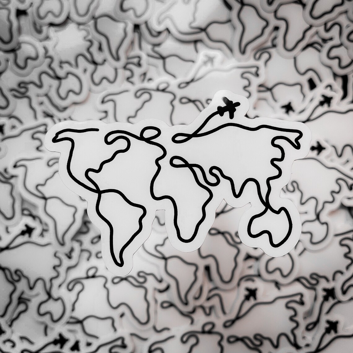 The Original Travel Sticker US Map World Map Adventure - Etsy