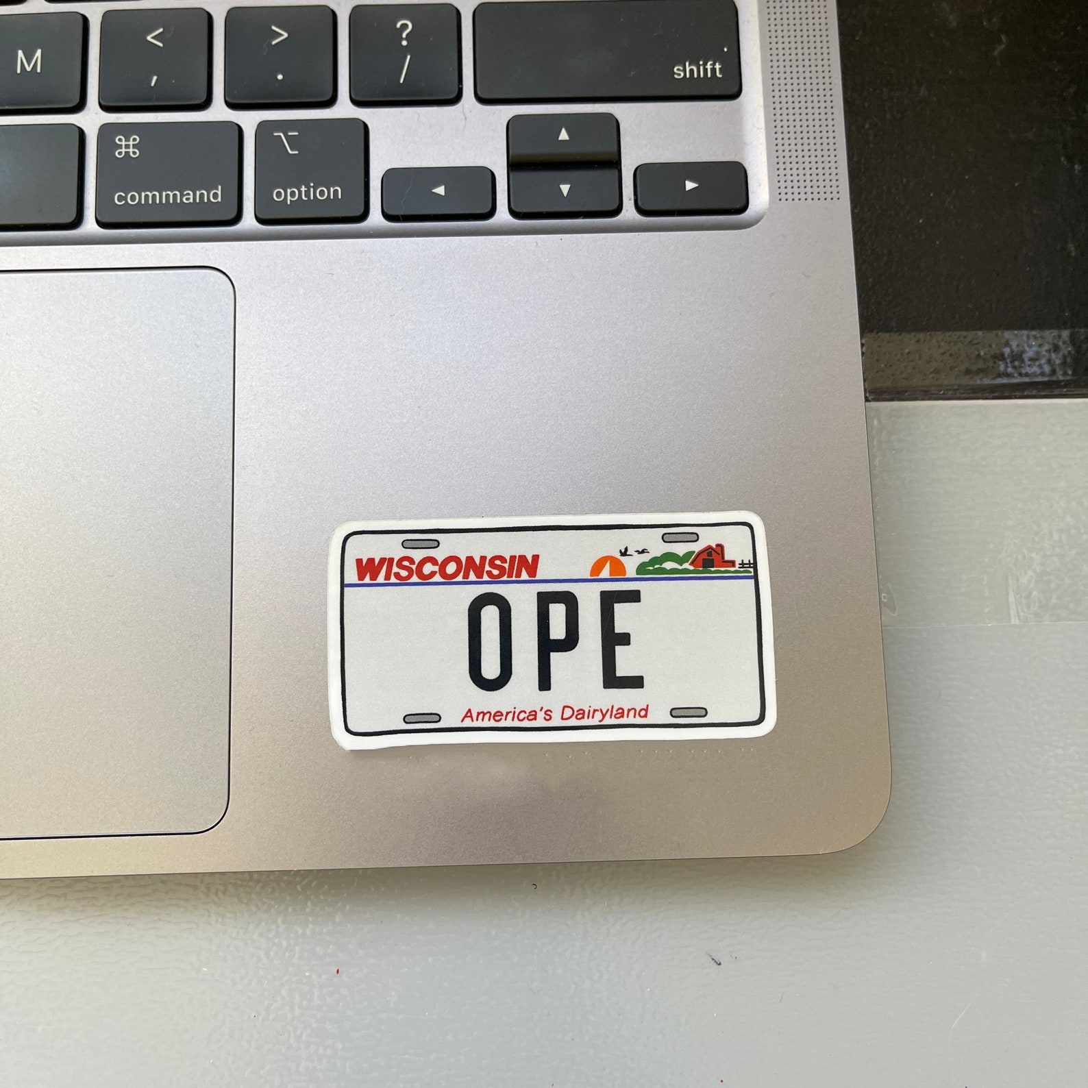 Wisconsin License Plate Sticker OPE Wisconsin Sticker - Etsy