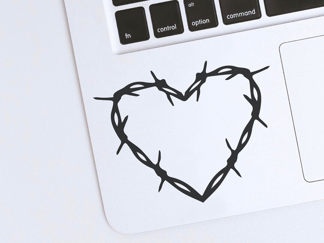 Barb Wire Heart Decal, Vinyl Decal, Car Decal, Western Decal, Gift ...