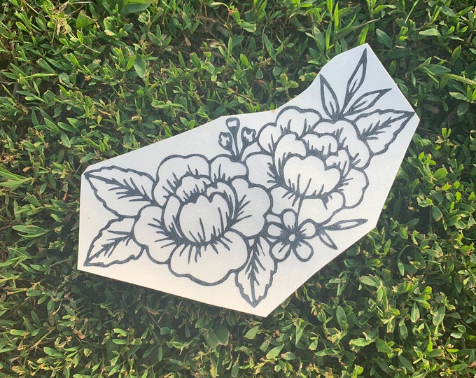 Flower Decal Floral Decal Vinyl Decal Car Decal Window - Etsy