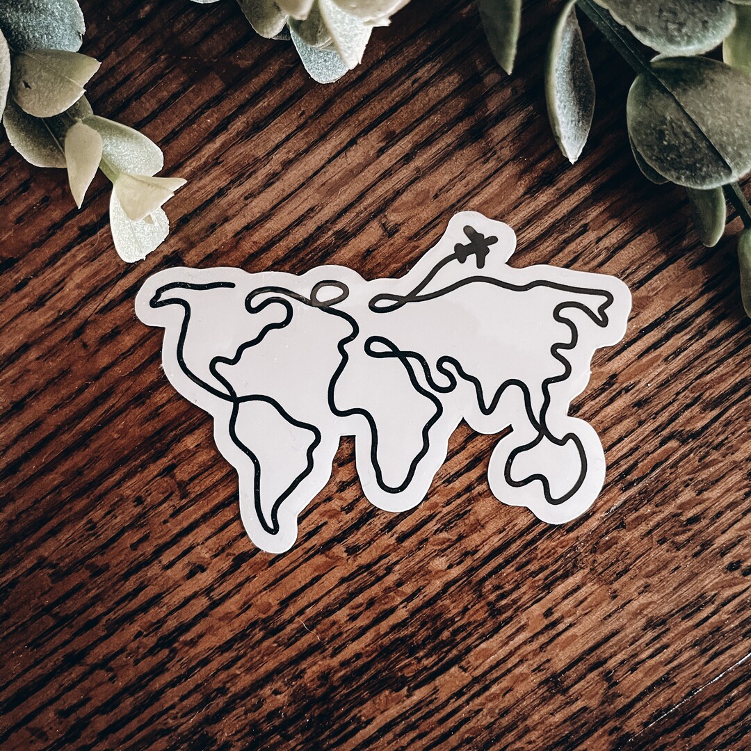 The Original Travel Sticker | US Map | World Map | Adventure Sticker ...