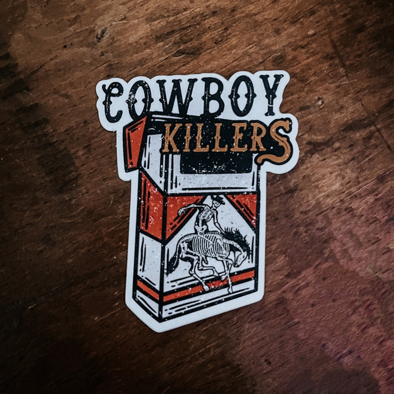 Cowboy Sticker, Cowboy Killers Sticker, Western Sticker, Laptop Sticker ...