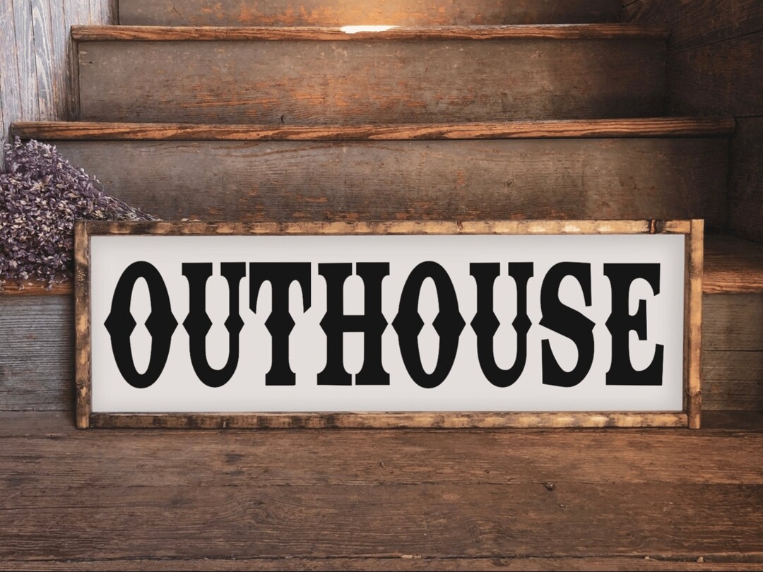 Outhouse Wood Sign Western Decor Western Bathroom Sign - Etsy