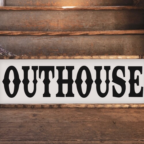 Outhouse Wood Sign Western Decor Western Bathroom Sign - Etsy