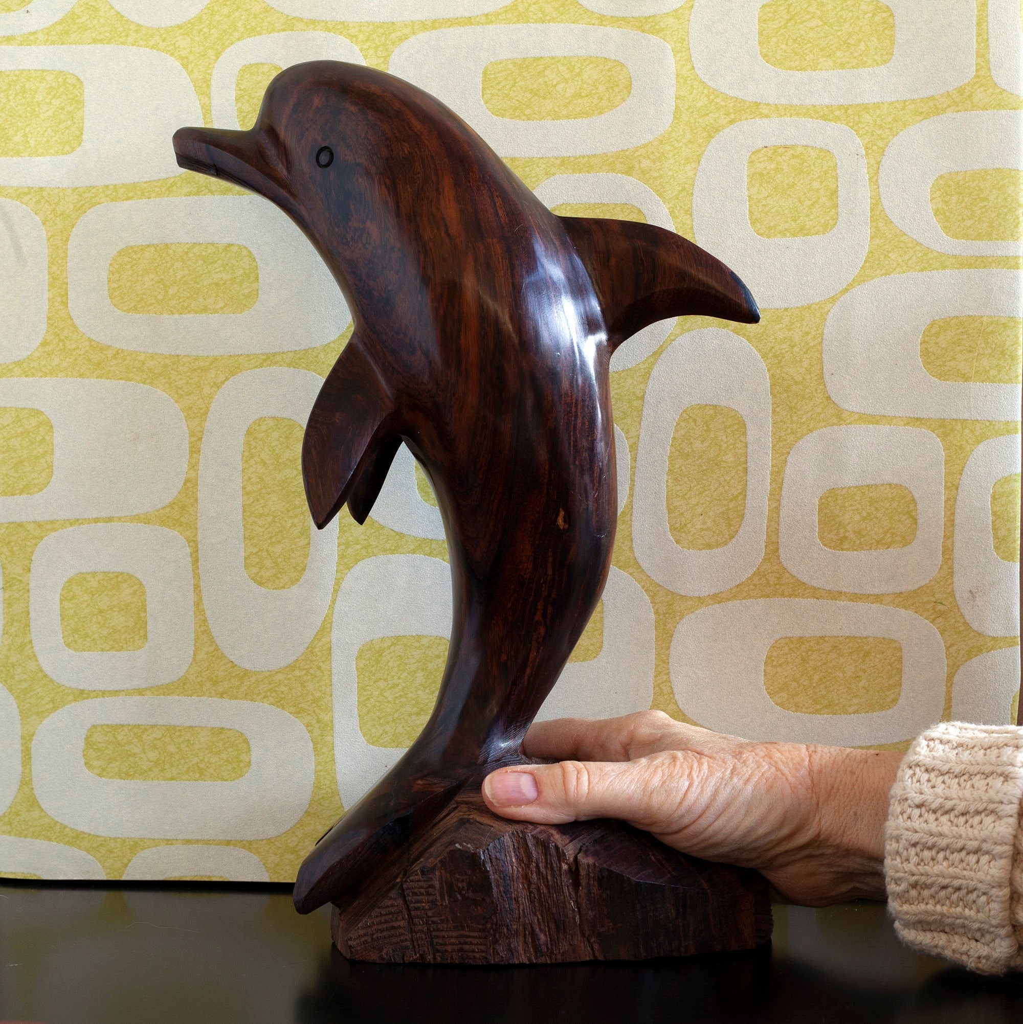 Large Vintage Ironwood Hand Carved Dolphin Wood Carving - Etsy