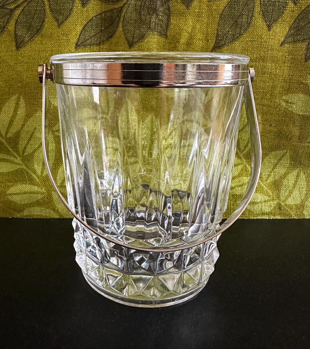 Mini Crystal Ice Bucket With Silver Metal Handle, Cristal D' Arques of ...
