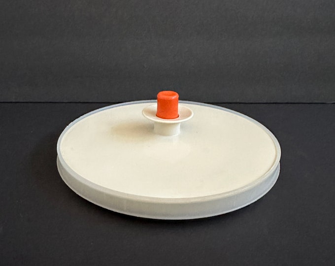 Vintage Tupperware Pitcher Lid 6.5" Orange and Beige Vintage Kitchen ...