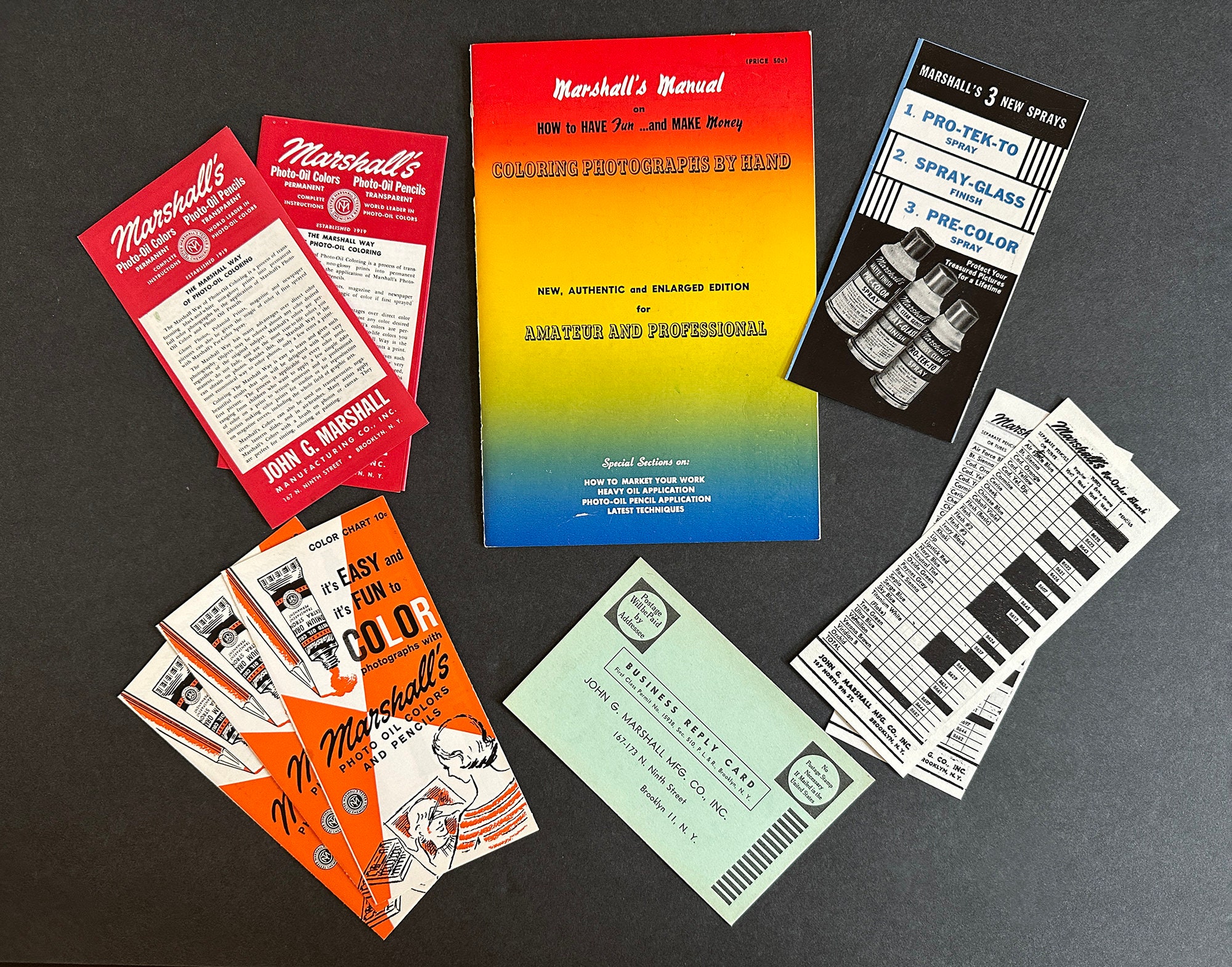 Marshall's Photo Coloring Set Vintage Photography Paint - Etsy