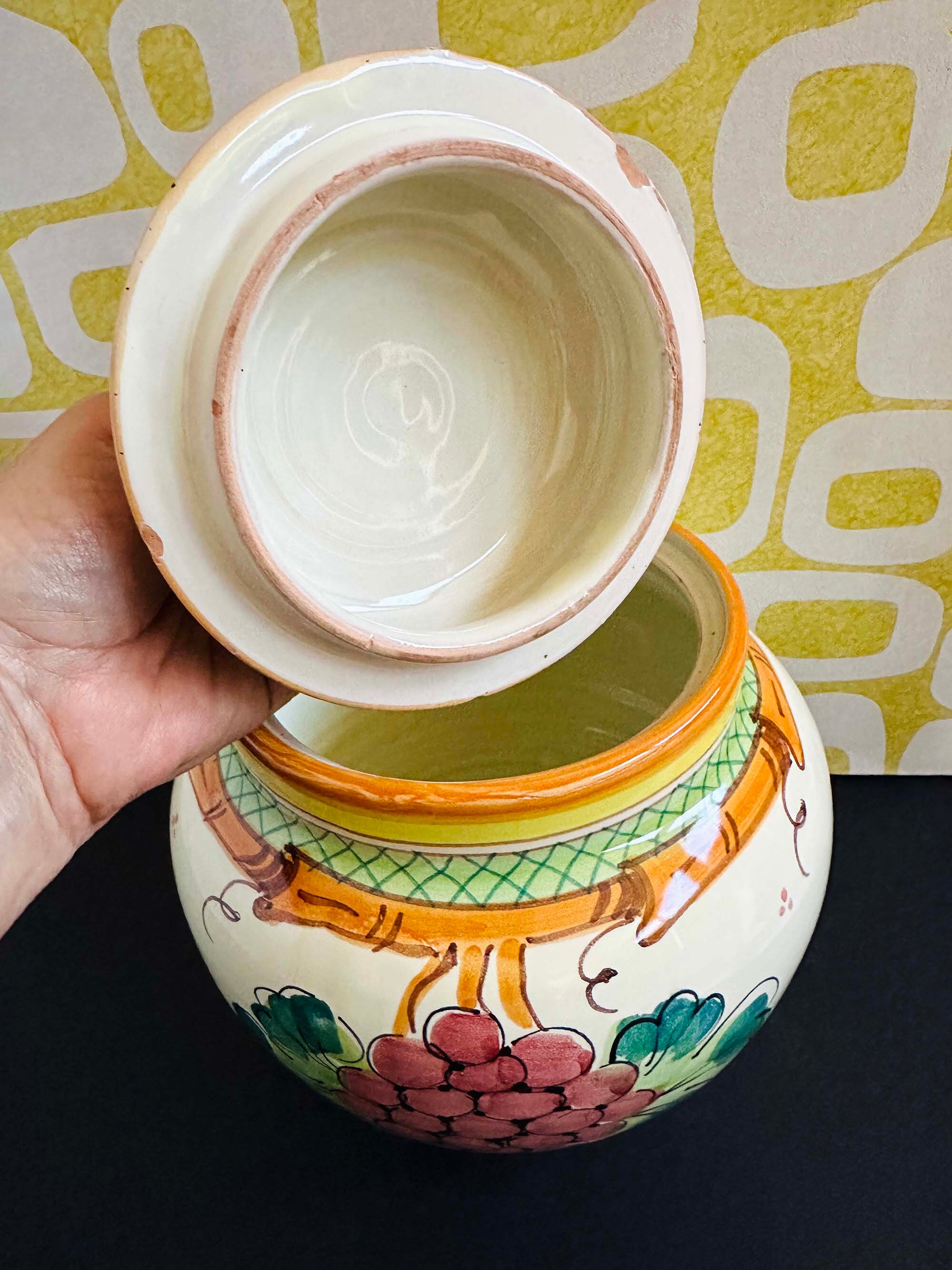 Vietri Large Ceramic Jar With Lid, Made in Italy, Cookie Biscotti ...
