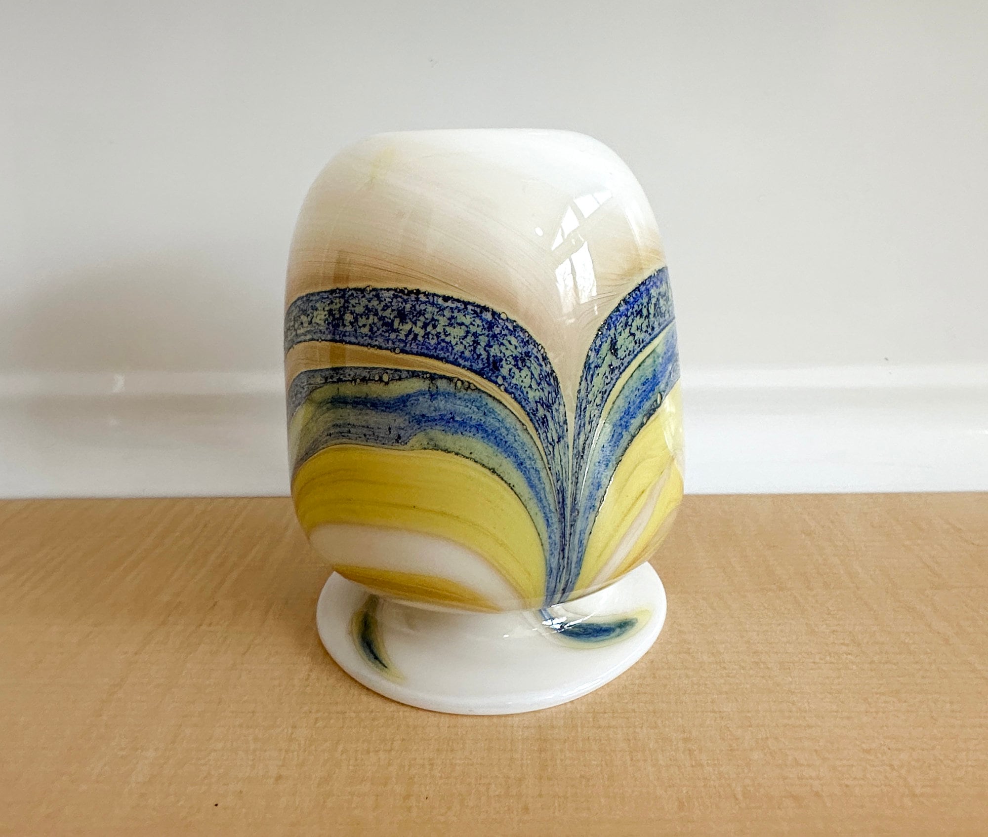 Vintage Signed Art Glass Vase Hand Blown by Charles Lutner - Etsy