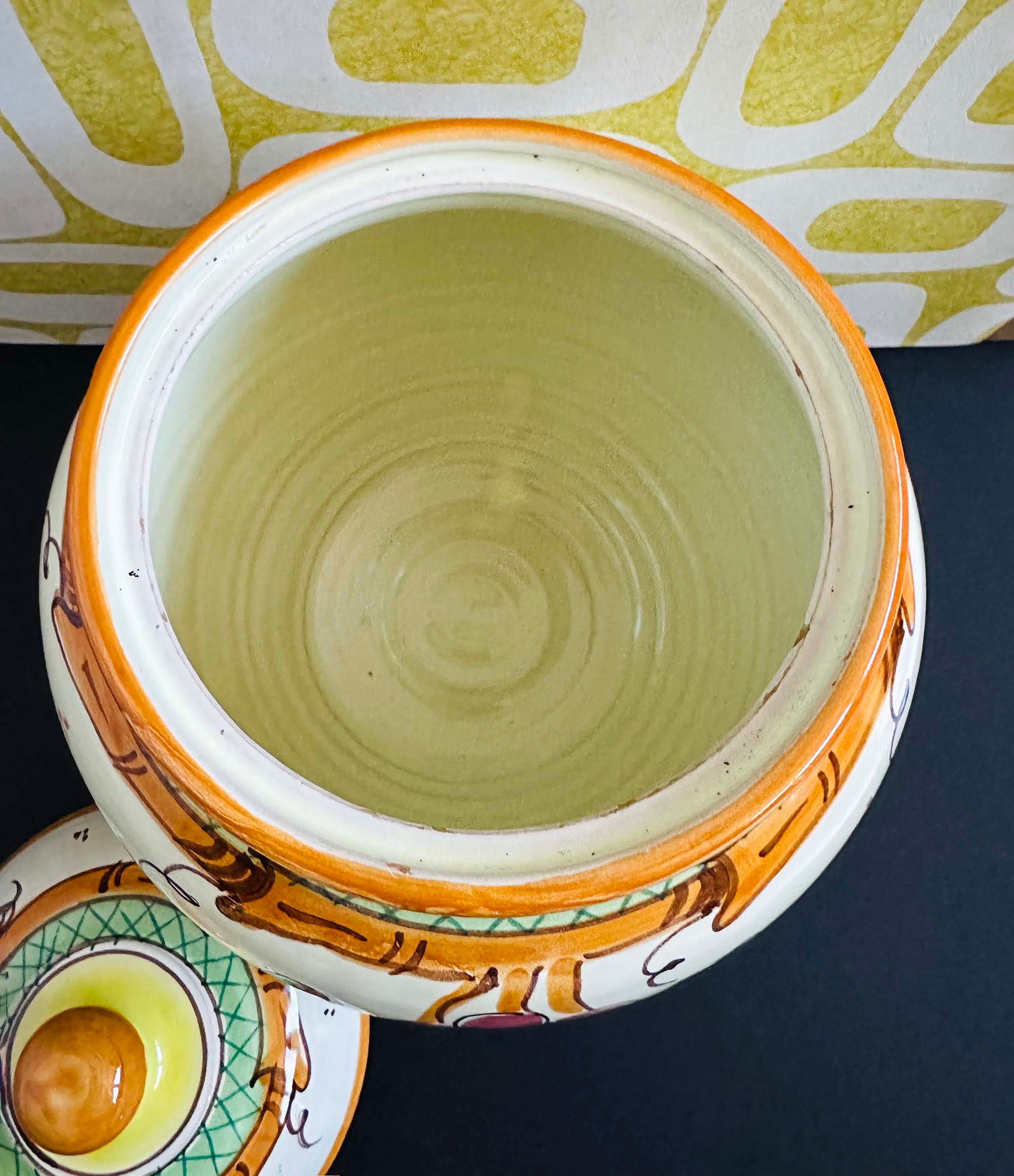 Vietri Large Ceramic Jar With Lid, Made in Italy, Cookie Biscotti ...