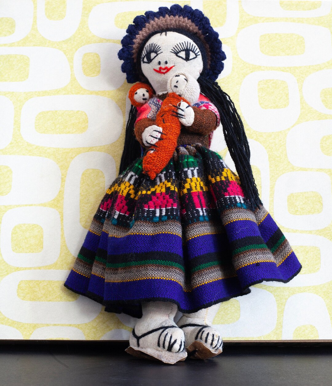 Vintage Handcrafted Cloth South American Doll, Andes of Peru, Mother ...