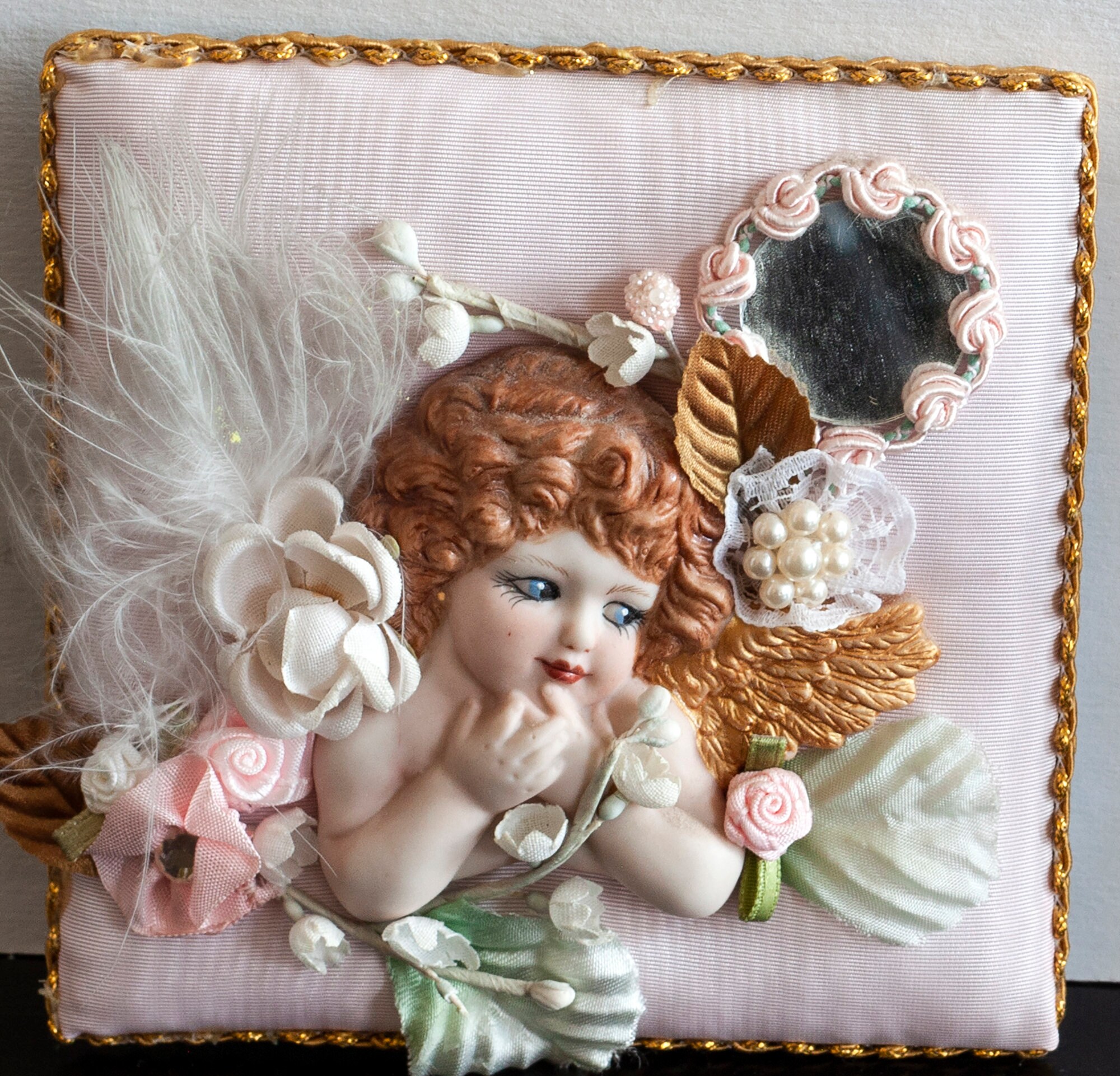 Vintage 3D Porcelain Cupid Dolls Wall Hangings, Valentines Day, Collage ...