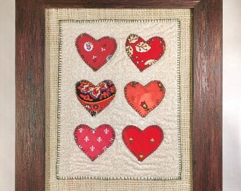 Fabric hearts | Etsy