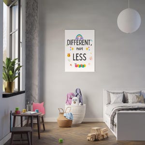 Celebrate Neurodiversity: 'different, Not Less' Poster - Autism, ADHD ...