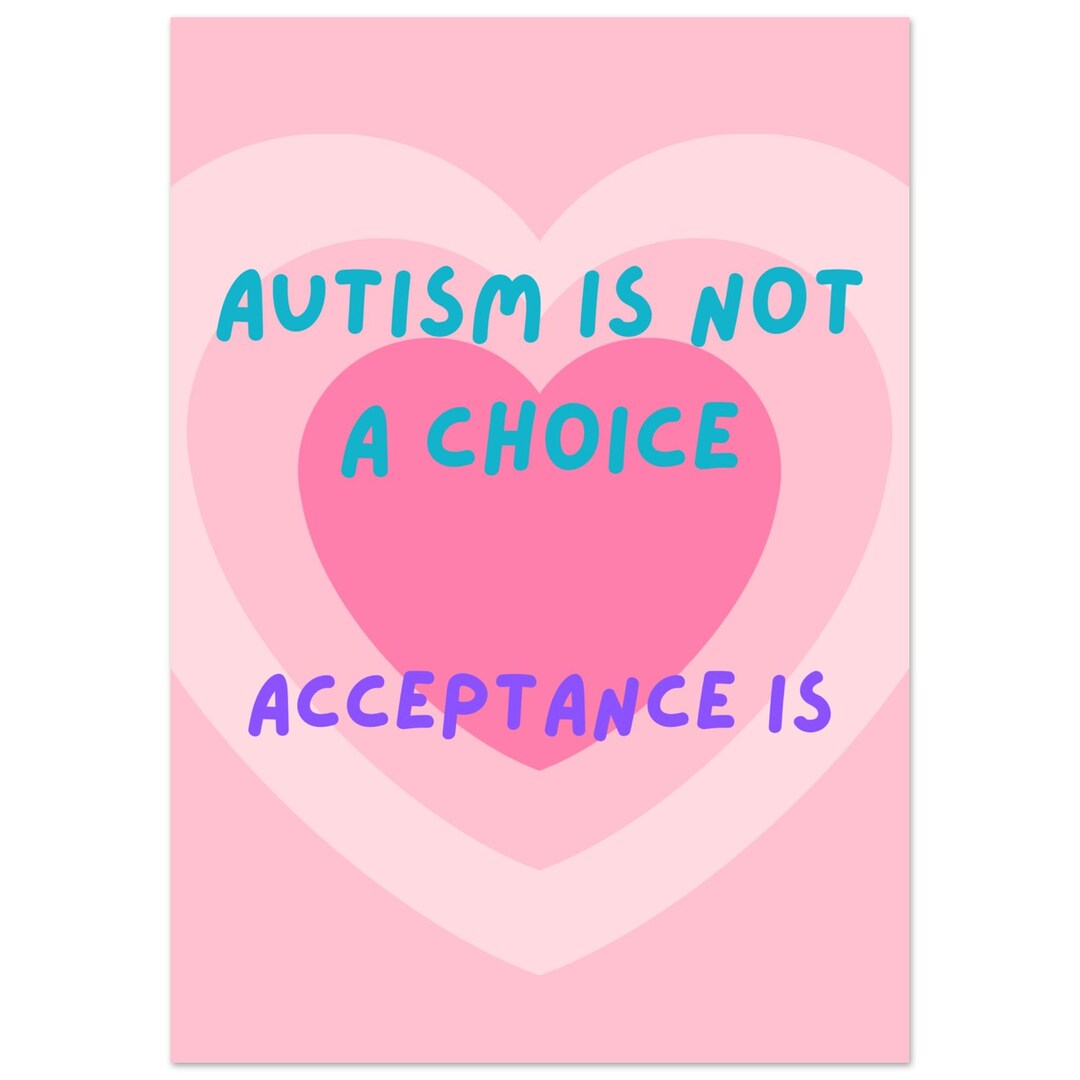 Autism Acceptance Poster – Positive Affirmations for Proud Autistic ...