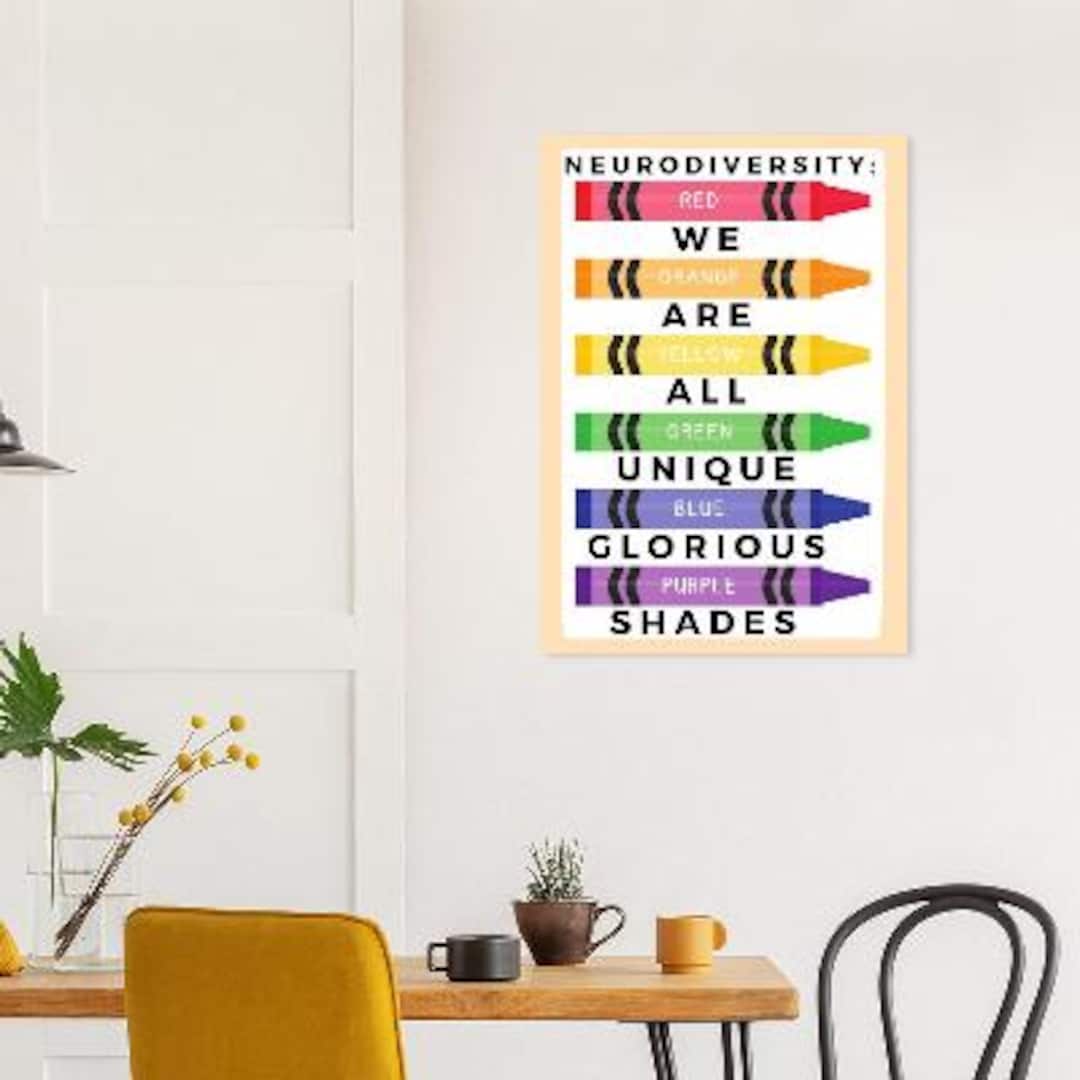 Celebrate Neurodiversity: Colorful Autism & ADHD Poster - Joyful ...