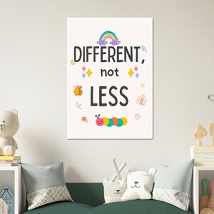 Celebrate Neurodiversity: 'different, Not Less' Poster - Autism, ADHD ...