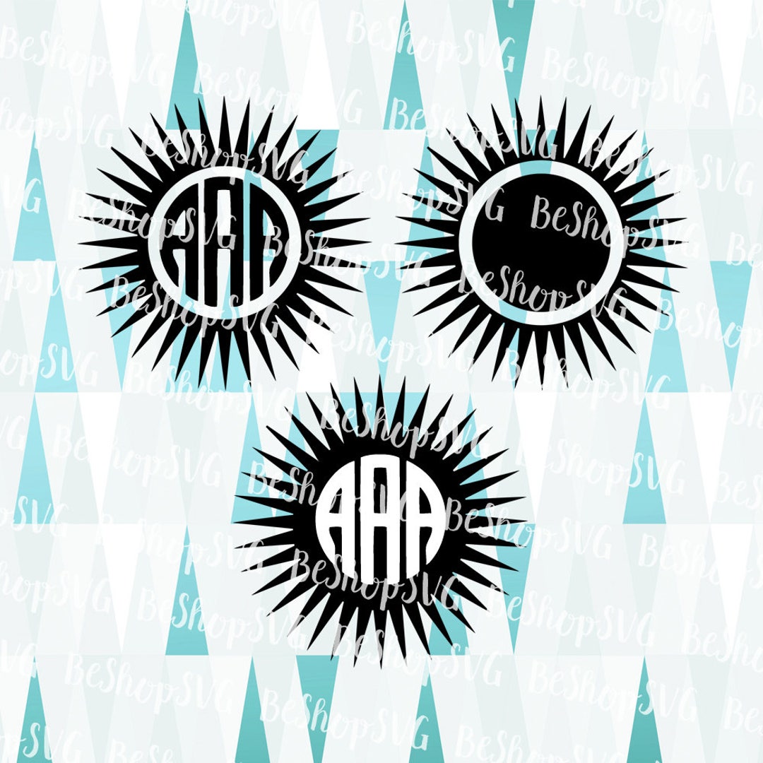Sun SVG, Sunshine SVG, Sun Monogram Frame SVG, Day Svg, Summer Svg ...