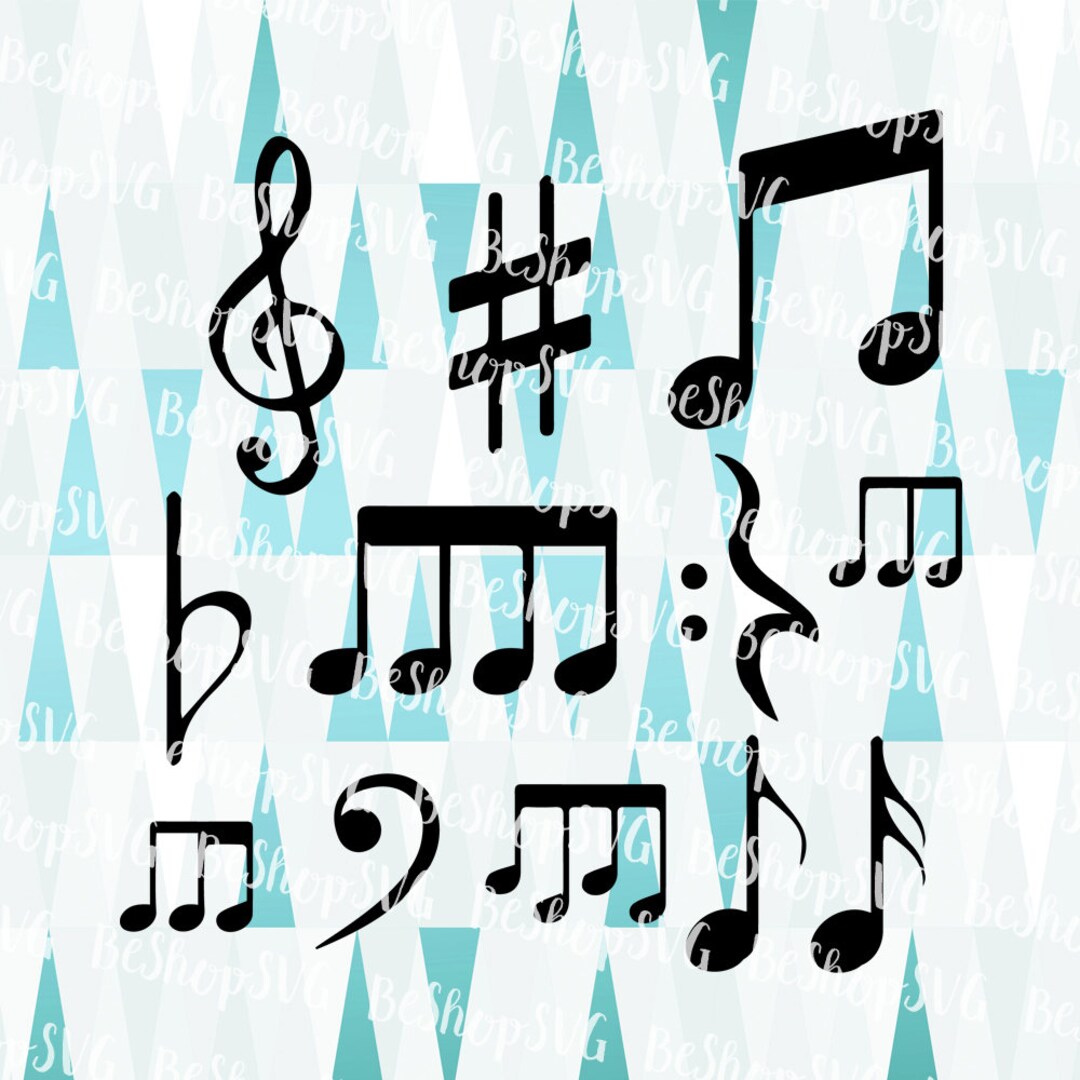 Musical Notes Bundle SVG Music SVG Quaver Svg Cratchet Rest - Etsy