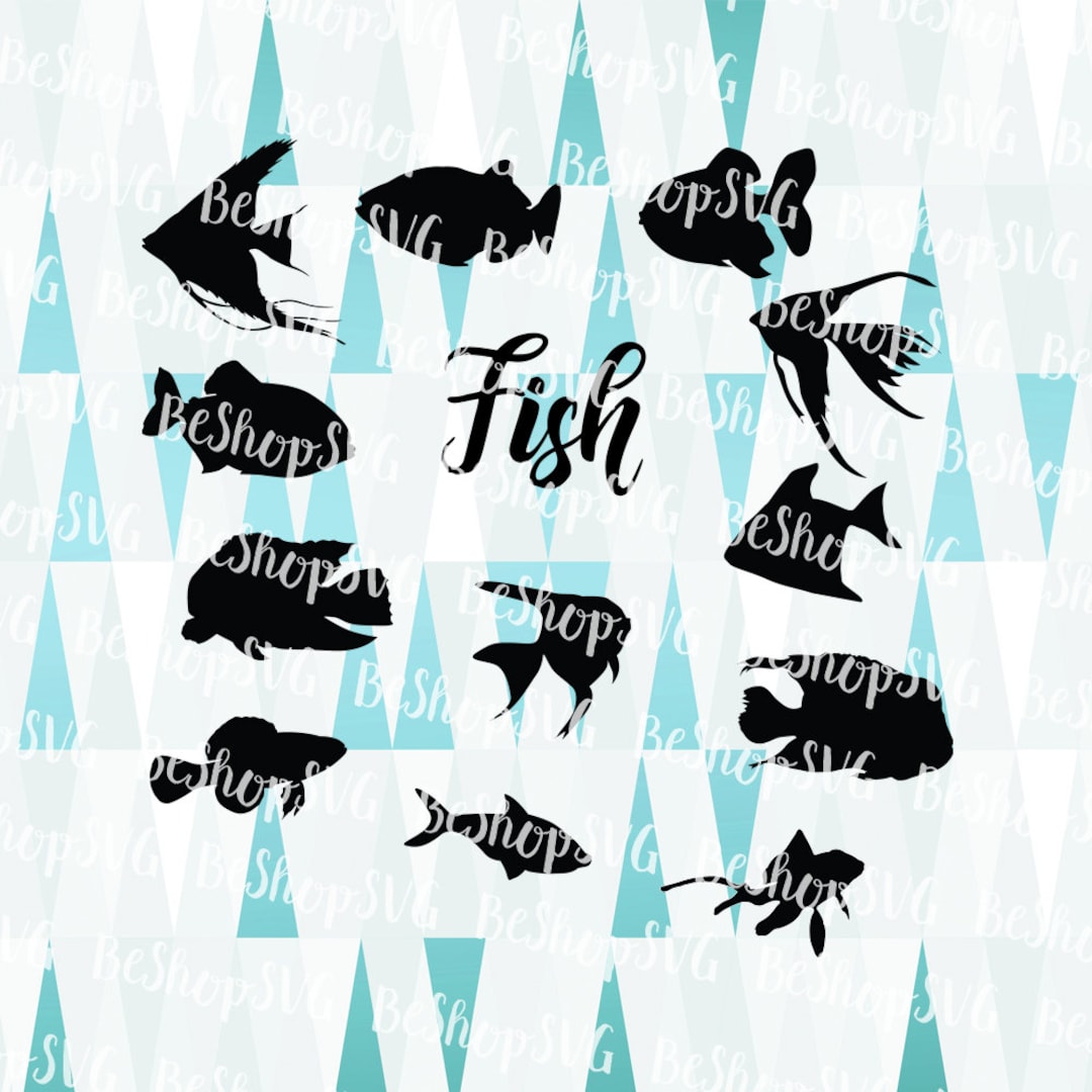 Fish SVG, Fishes SVG, Fish Bundle Svg, Tropical Fish Svg, Fishing SVG ...