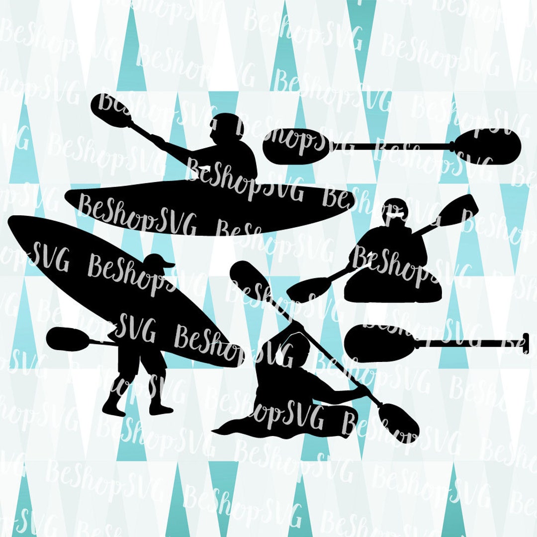 Kayak Bundle SVG, Paddles SVG, Kayaker SVG, Canoe Svg, Summer Svg ...