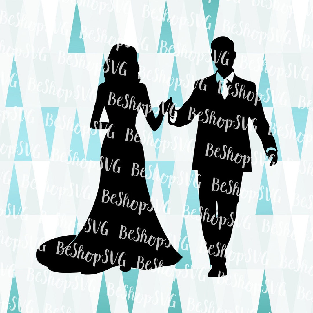 Married Couple Silhouette SVG Wedding SVG Husband Wife SVG - Etsy UK
