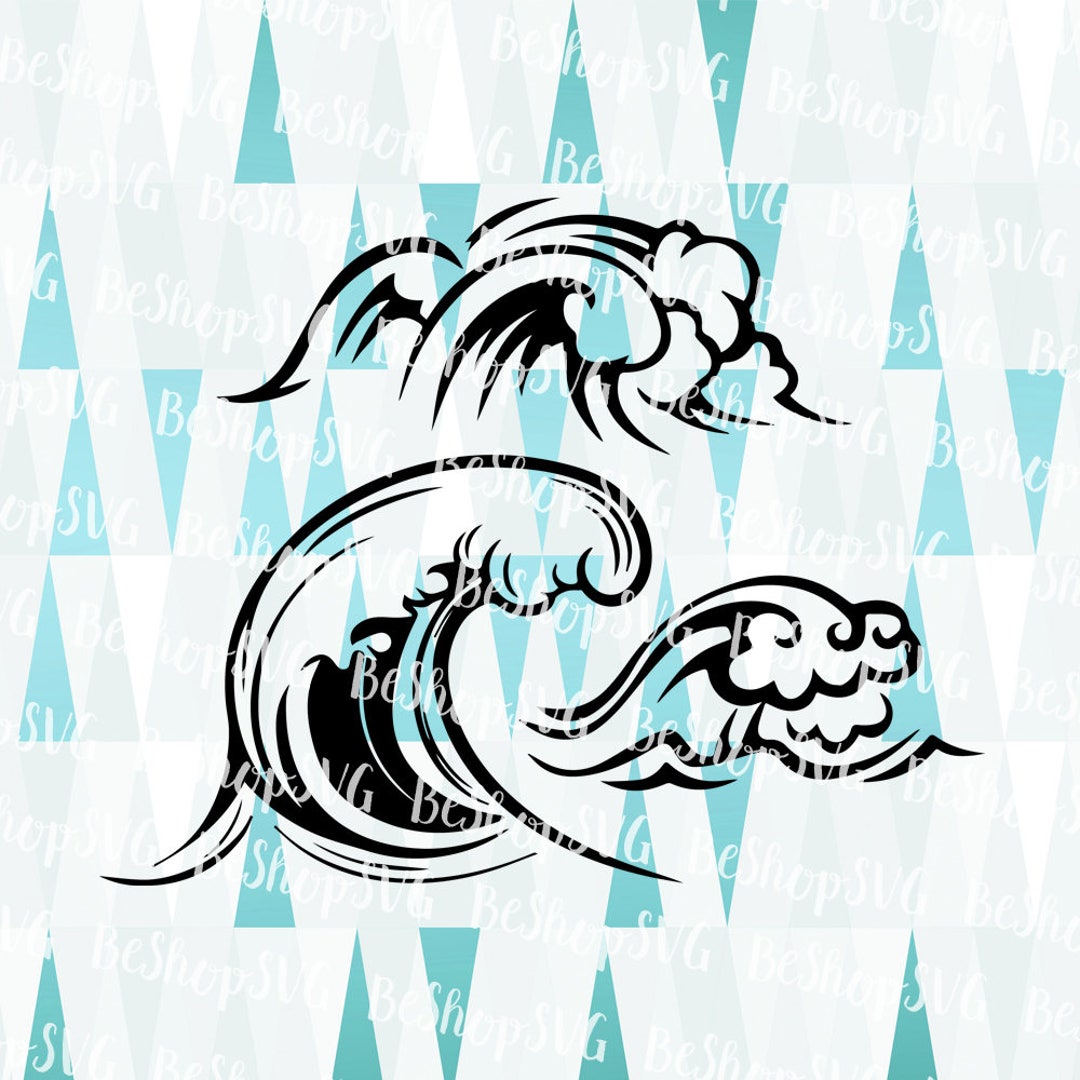 Ondas silueta SVG de SVG onda SVG océano olas Svg Svg - Etsy México