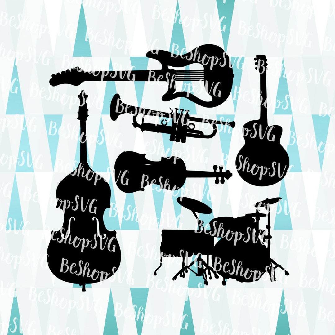 Music Instrument SVG Music Instrument Bundle SVG Guitar SVG - Etsy