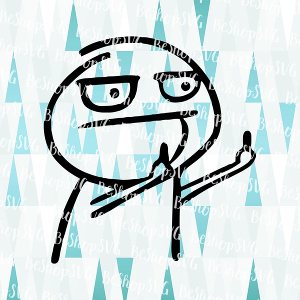 Stick Figure Middle Fingers Decal Svg - Etsy