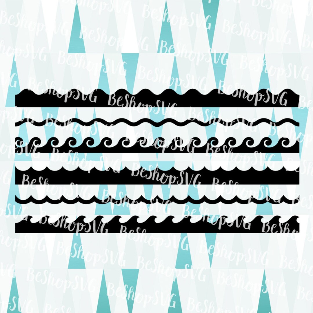Waves Silhouette SVG Wave Pattern SVG Ocean SVG Waves Svg - Etsy