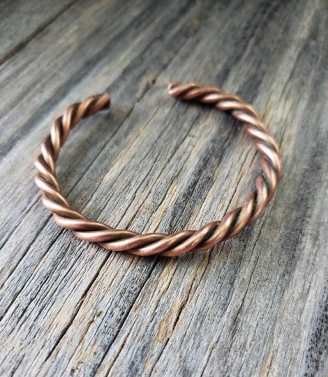 Raw Pure Copper Adjustable Men's Arthritis Bracelet - Minimal Bracelet ...
