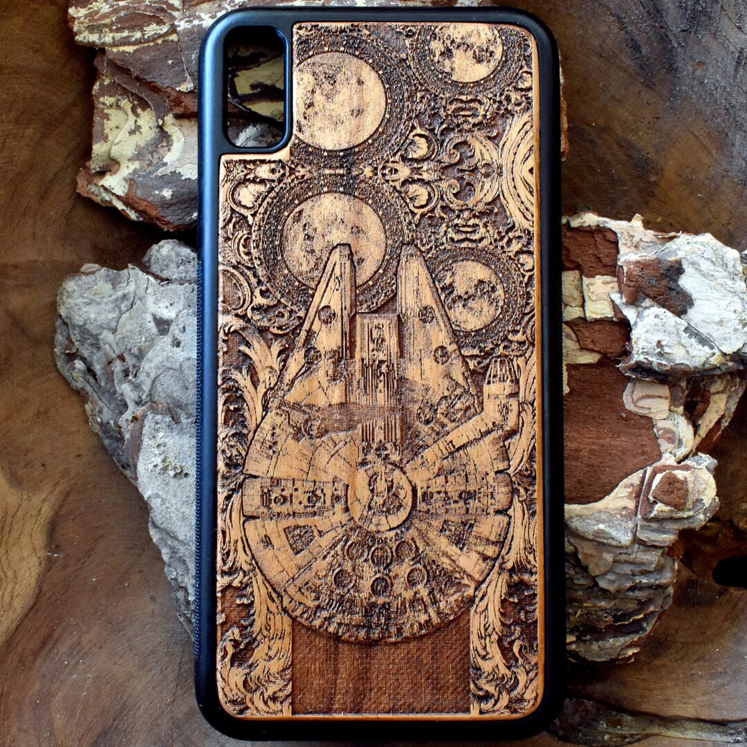 Laser Engraved Wood Phone Case for iPhone 14, 15, 16, 17 Samsung S21 ...