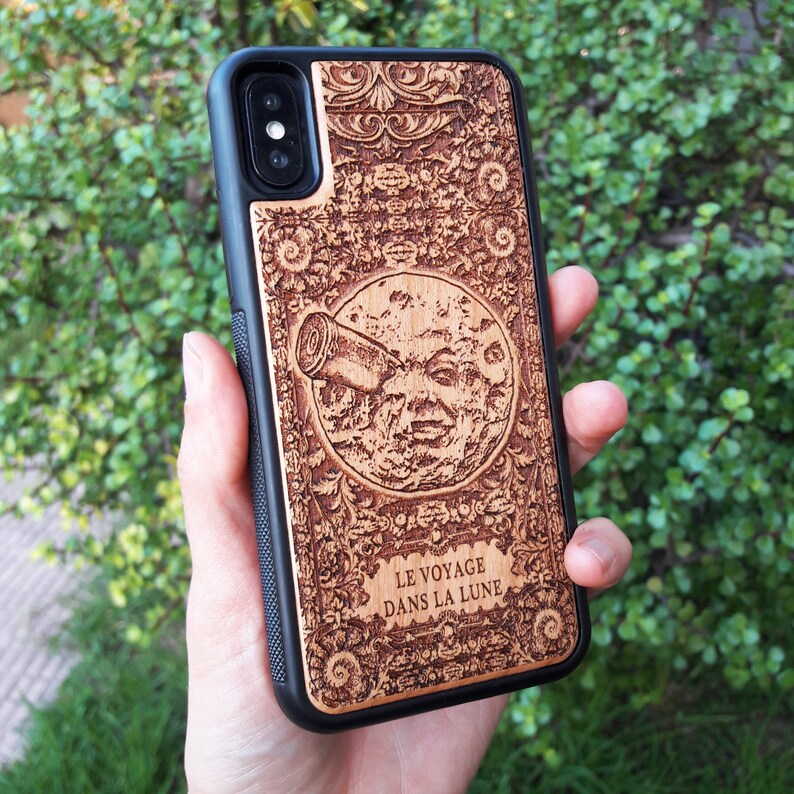 Laser Engraved Wood Phone Case for iPhone 14, 15, 16, 17 Samsung S21 ...