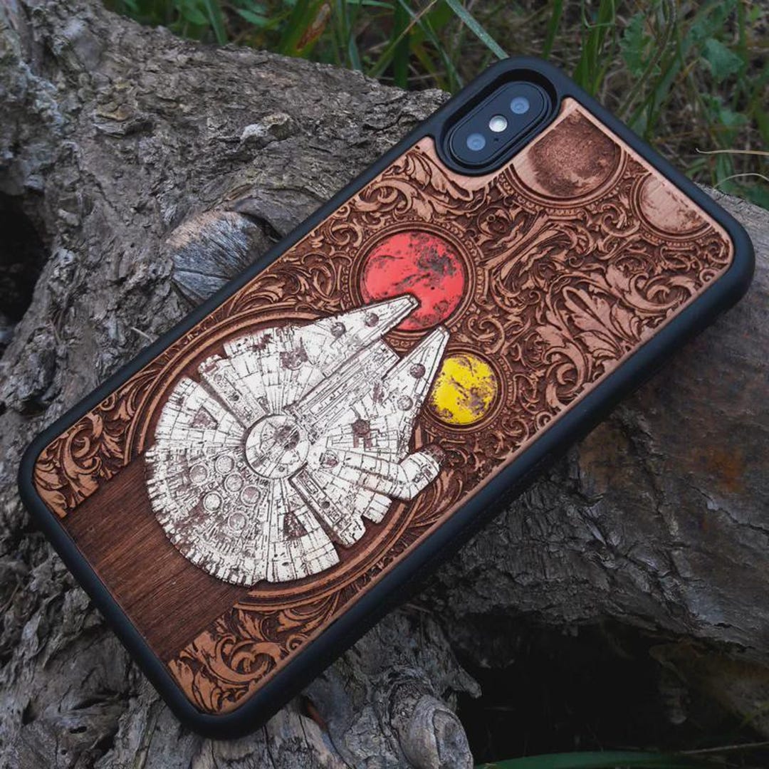 Laser Engraved Wood Phone Case for iPhone 14, 15, 16, 17 Samsung S21 ...