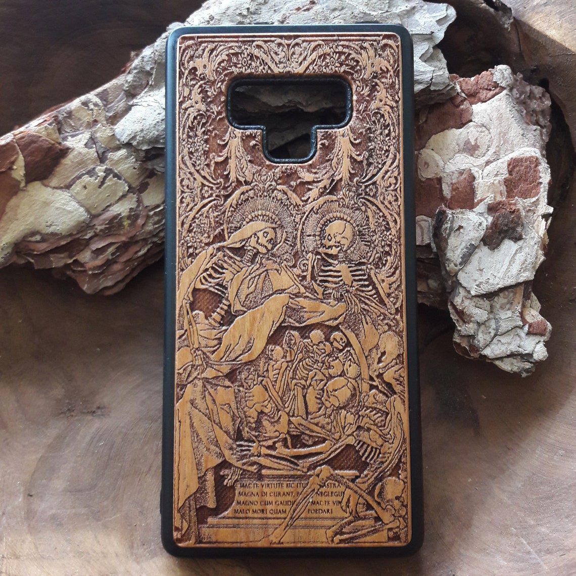 Laser Engraved Wood Phone Case for iPhone 14, 15, 16, 17 Samsung S21 ...