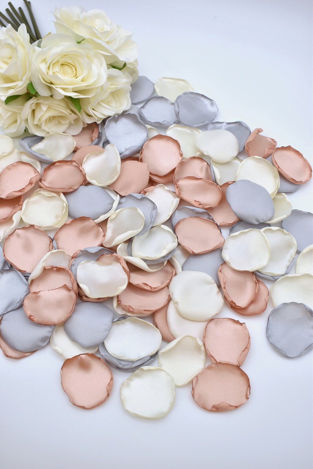 Dusty Rose Petals, Silver Petals, Ivory Petals Boho Wedding Decor ...