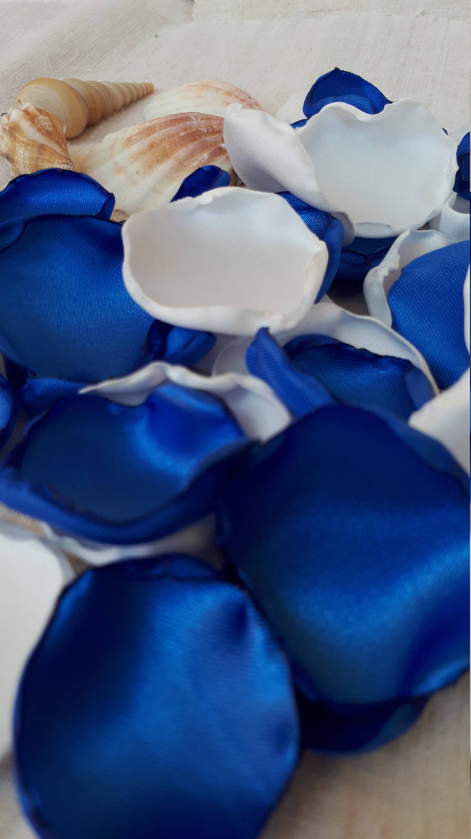 Azure Blue & White Satin Rose Petals Azure Petals Royal Blue - Etsy