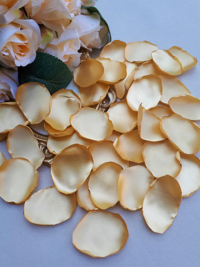 Gold Rose Petals Gold Wedding Decorations Flower Girl Petals | Etsy