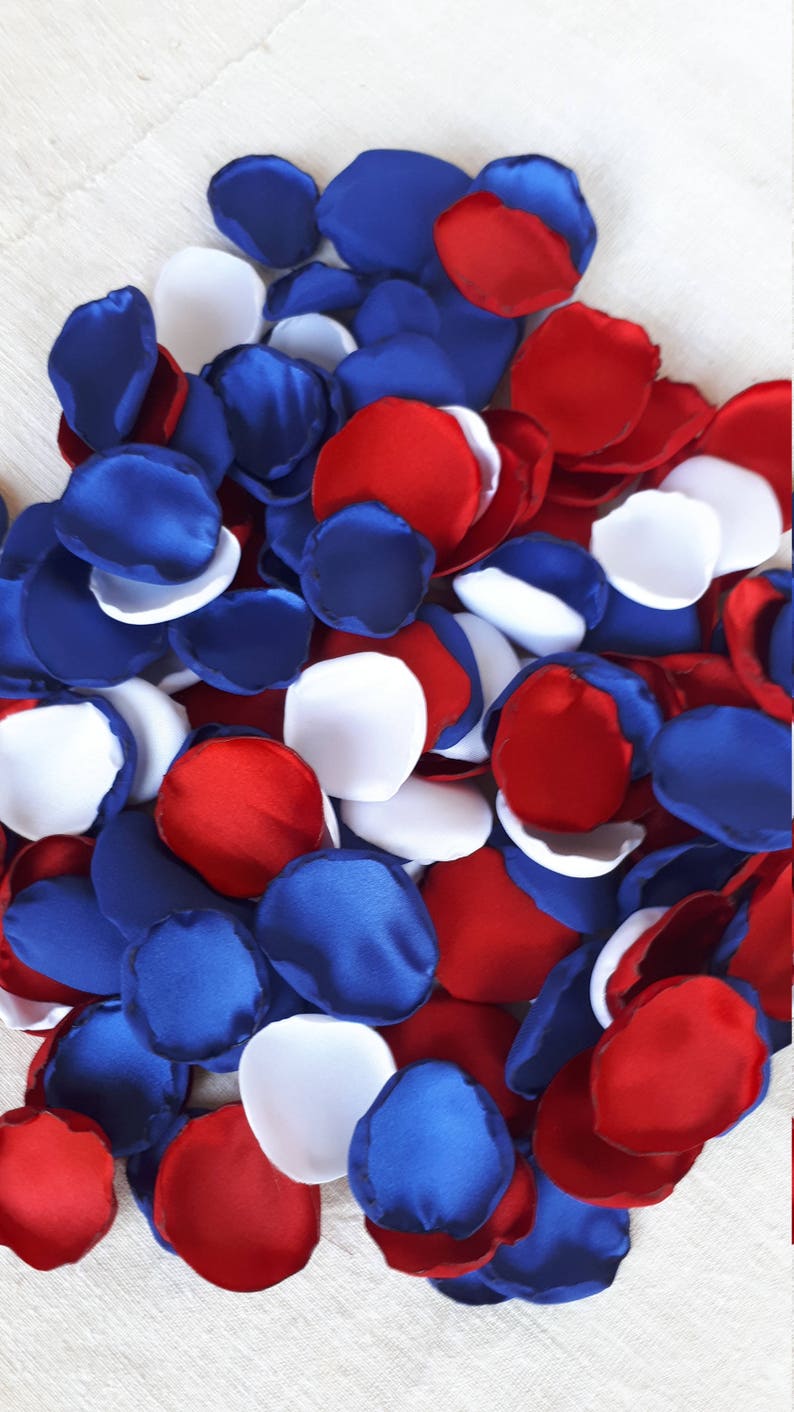 4th of July Independence Day Rose Petal Patriotic Satin Rose - Etsy