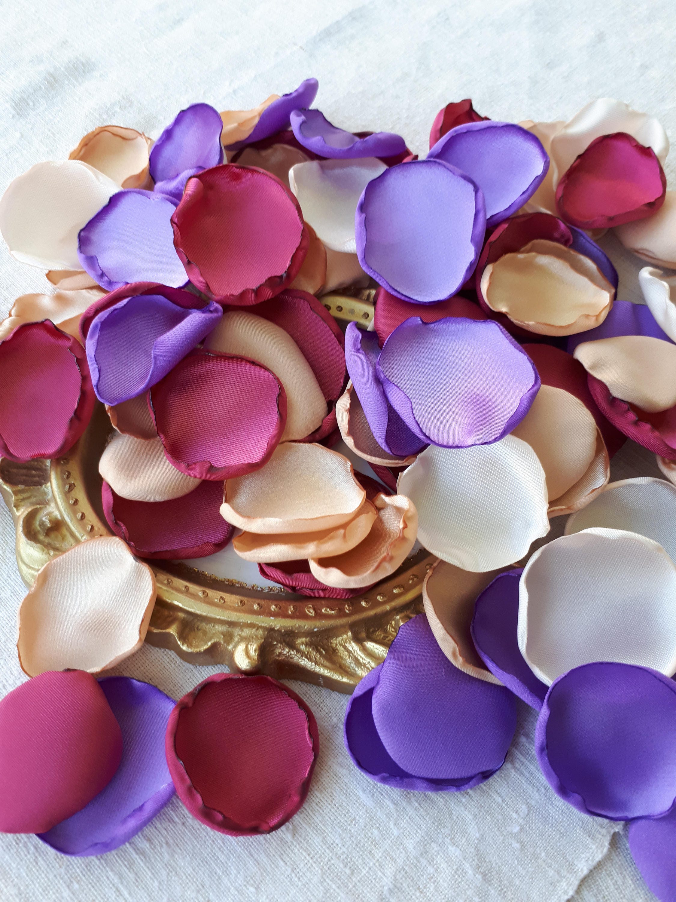 Aladdin and Jasmine Satin Rose Petals Handmade Satin Decoration Wedding ...
