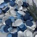 Steel Blue Rose Petals, Sky Blue, Silver, White Rose Petals Wedding ...
