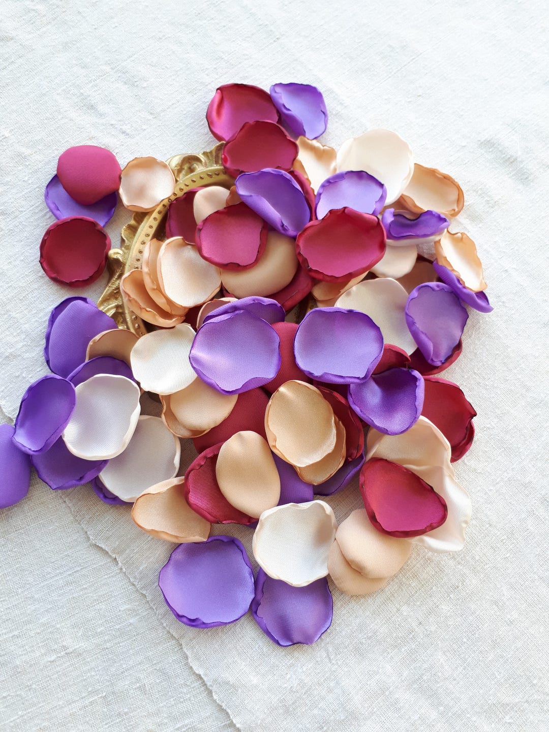 Aladdin and Jasmine Satin Rose Petals Handmade Satin Decoration Wedding ...
