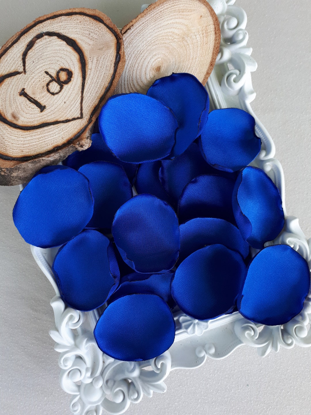 Royal Blue Handmade Satin Petals Royal Blue Aisle Runner Wedding ...