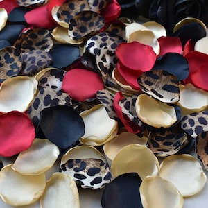 Red, Black, Gold & Leopard/cheetah Petals African Wedding Decor Flower ...