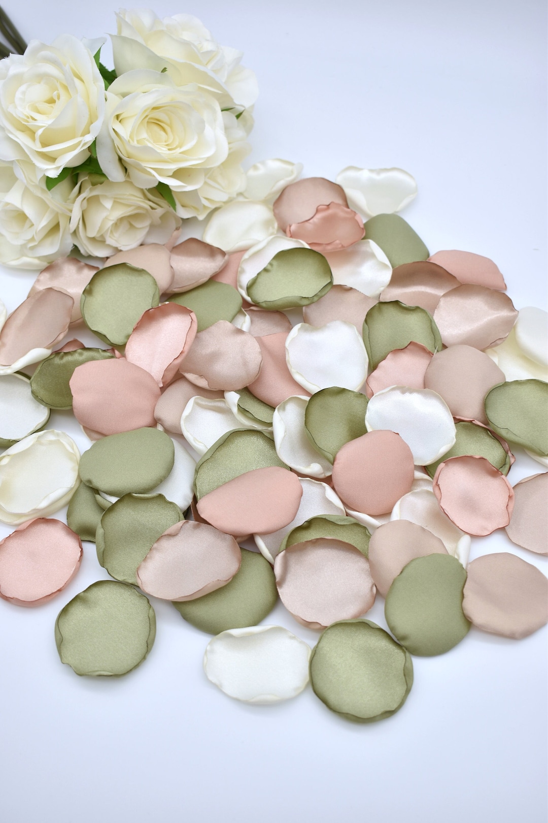 Sage Green Petals, Dusty Rose Petals, Light Taupe Petals, Ivory Petals ...