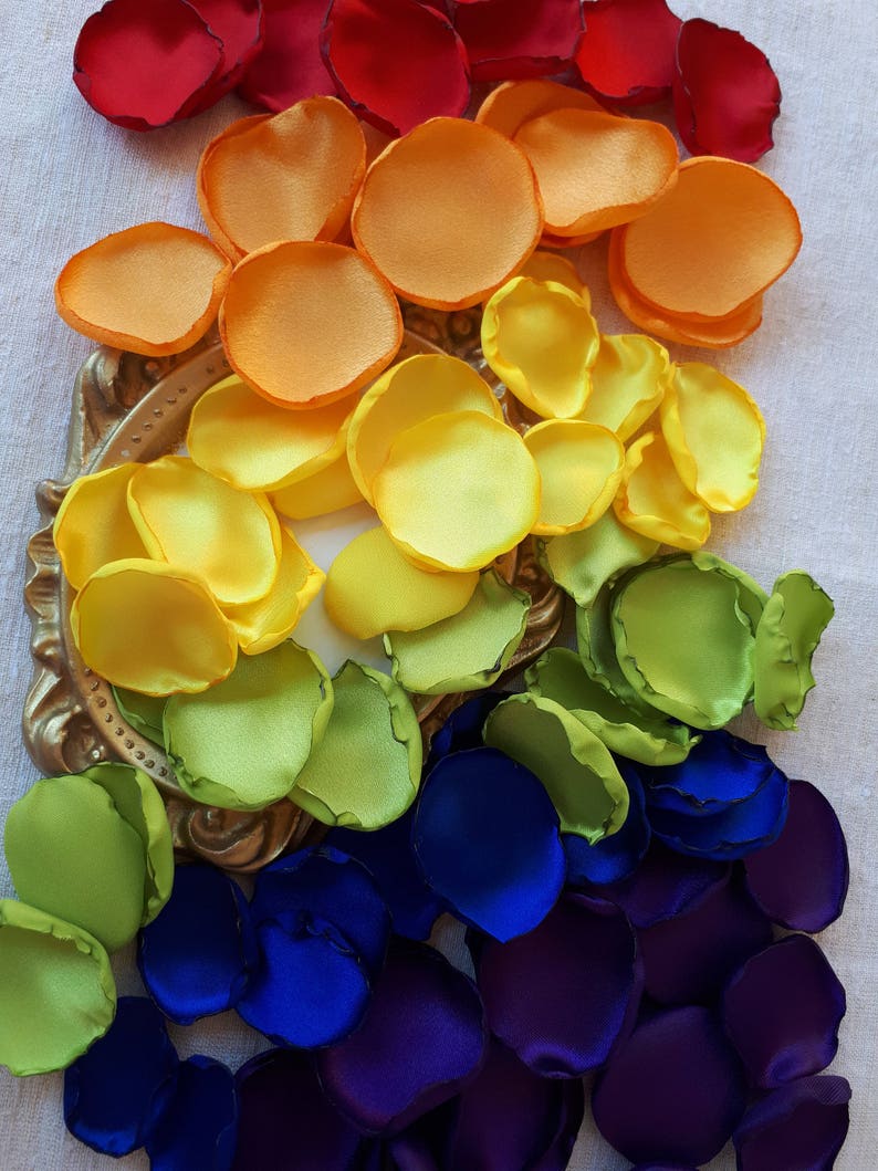 Regenboog rood oranje geel Kiwi groen blauw & paars satijn | Etsy