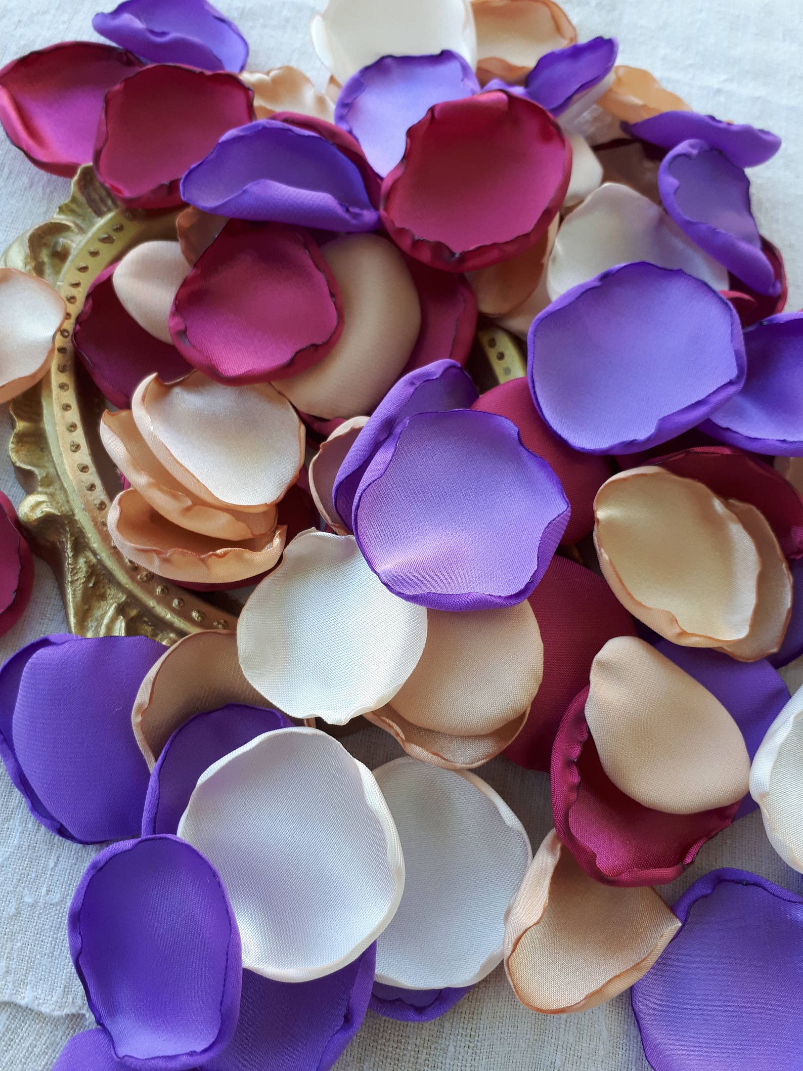 Aladdin and Jasmine Satin Rose Petals Handmade Satin Decoration Wedding ...
