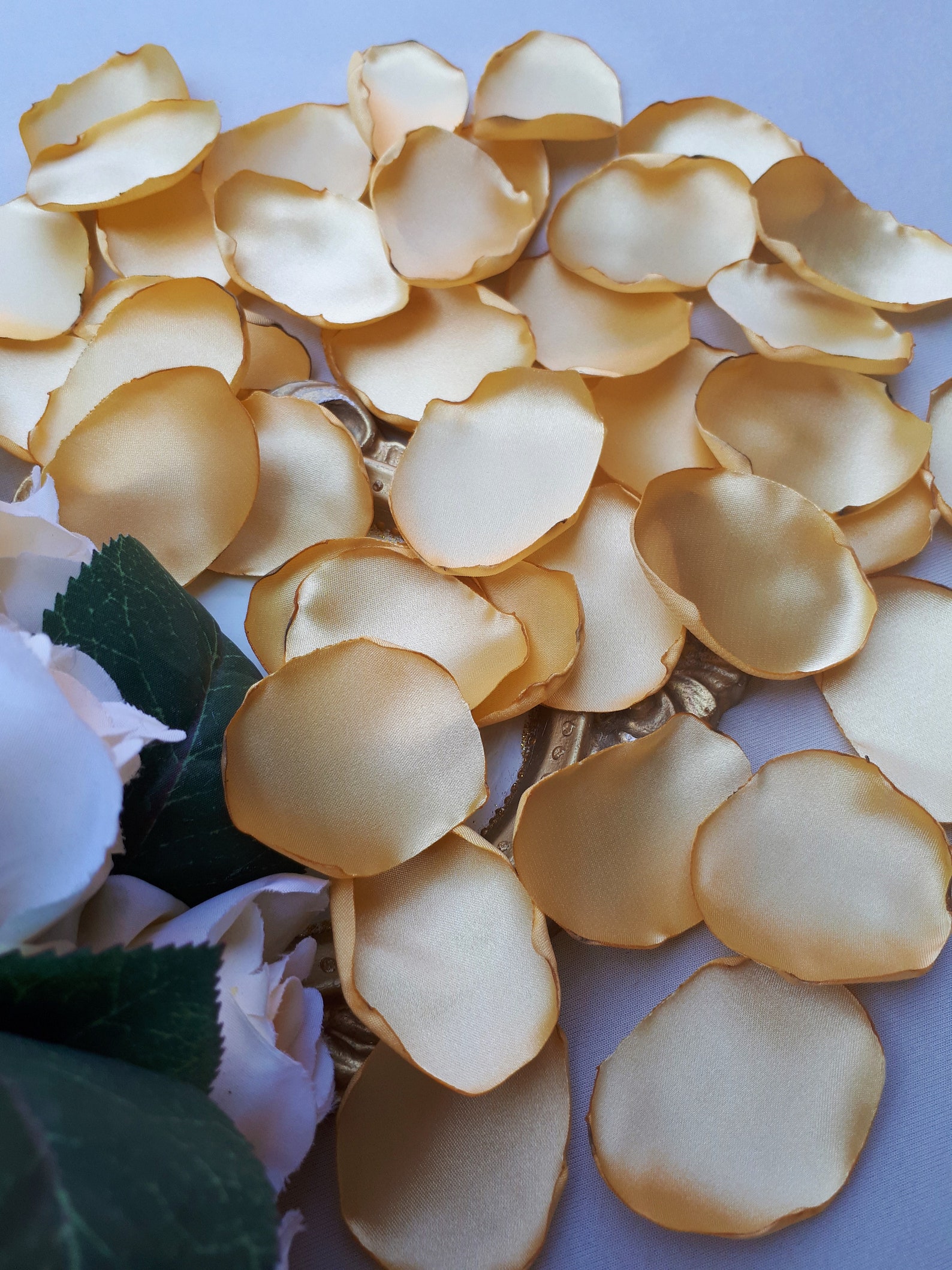 Gold Rose Petals Gold Wedding Decorations Flower Girl Petals | Etsy