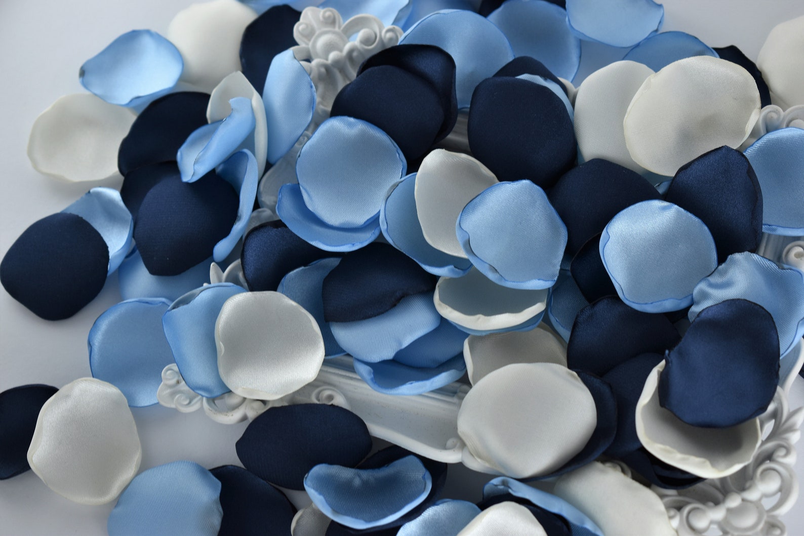 Navy Blue Rose Petals Sky Blue Petals Ivory Rose Petals | Etsy